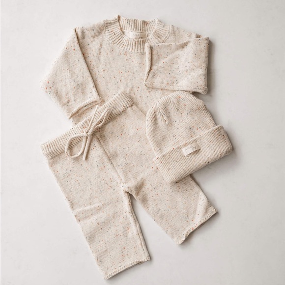 atlas grey | Matching Sets | Atlas Grey Oatmeal Sprinkles Knit Sweater ...